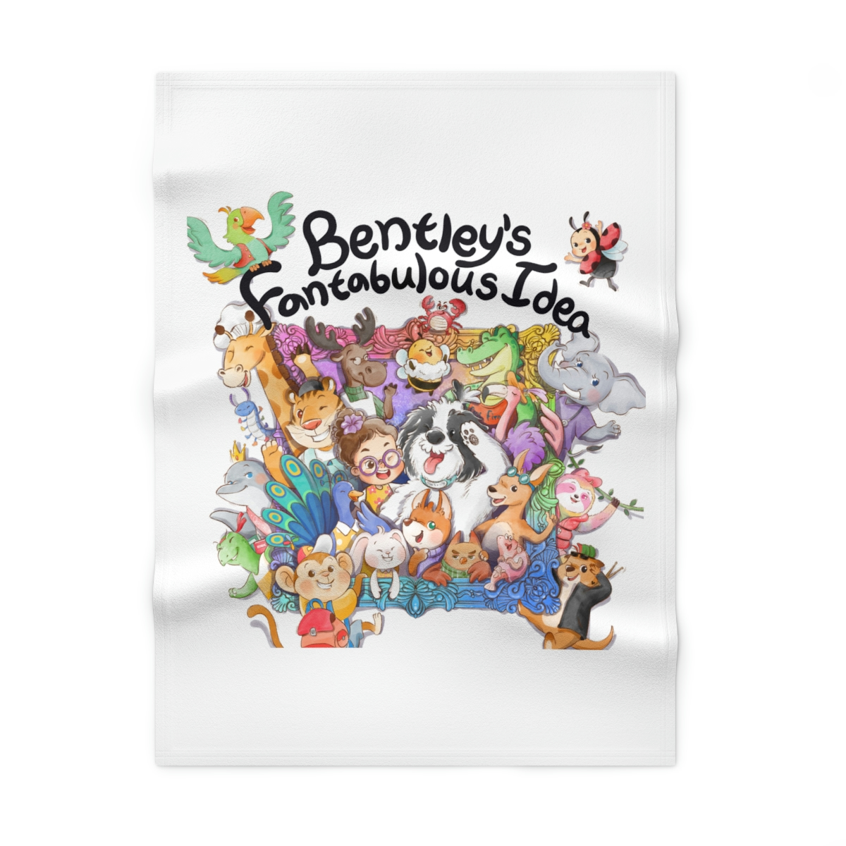 Bentley's Fantabulous Idea - Soft Fleece Baby Blanket - Miki Taylor